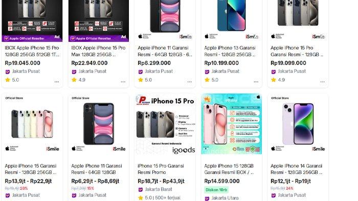 Daftar Harga iPhone 11 iPhone 12 iPhone 13 iPhone 14 iPhone 15 iPhone SE April 2024 - Mei 2024 ...