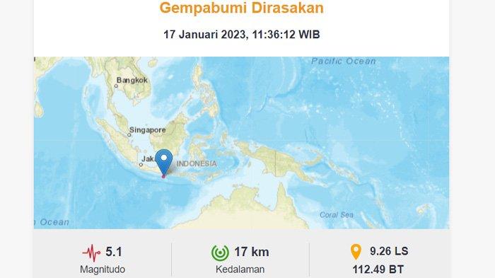 Gempa Kekuatan M 5,1 Guncang Wilayah Malang, BMKG: Tak Berpotensi Tsunami, Hati-hati Gempa ...
