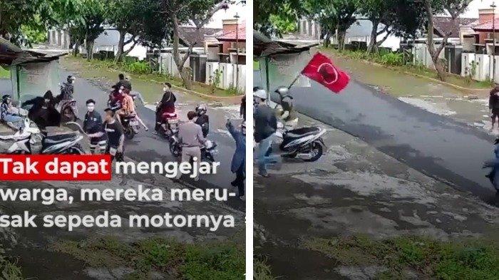 VIRAL! Gerombolan Pemuda di Semarang Bawa Bendera PDIP Serang Warga Menggunakan Sajam ...