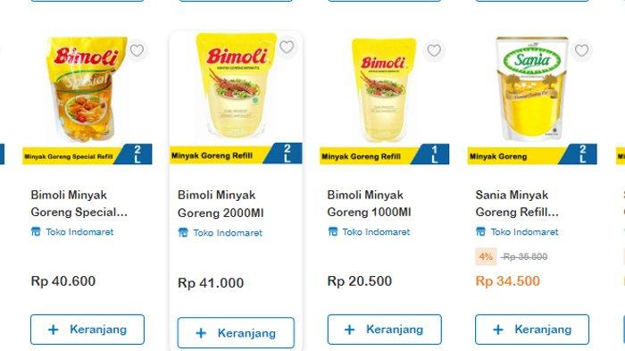Harga Minyak Goreng di Indomaret Minggu 18 Juni 2023: Bimoli, Sania, Sovia, Tropical ...