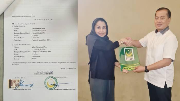 PBB Resmi Usung Pasangan Iqbal-Dinda untuk Pilgub NTB - Tribunlombok.com