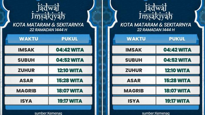 Jadwal Buka Puasa Ramadhan 2023 NTB, Kamis 13 April 2023: Kota Mataram Pukul 18.07 WITA ...