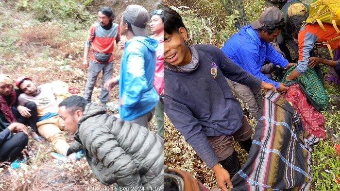 WN Malaysia Terjatuh di Tebing Saat Mendaki Gunung Rinjani - Tribunlombok.com