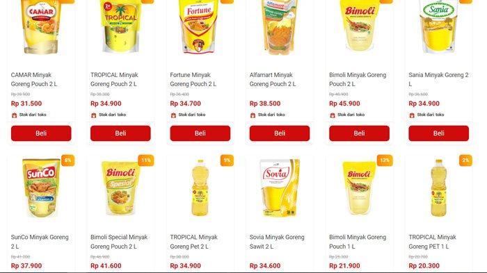 Harga Minyak Goreng di Alfamart dan Alfamidi Hari Ini Jumat 3 Februari 2023: Bimoli 2L Rp 41.600 ...