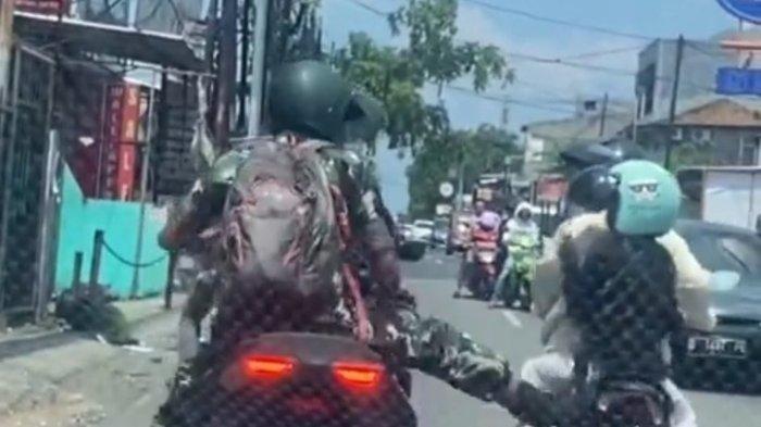TEGANYA! Oknum TNI Plat AA Tendang Motor Ibu Bonceng Anak di Bekasi - Tribunlombok.com