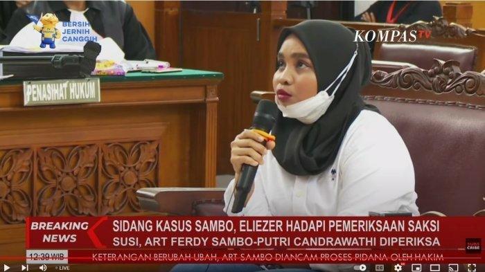 ART Ferdy Sambo, Susi Tertunduk Saat Kesaksiannya Dibantah Bharada Richard Eliezer ...