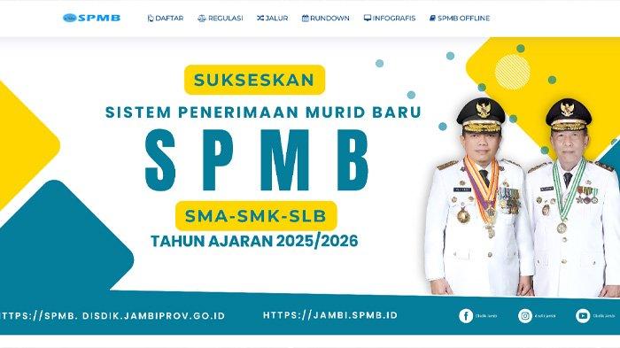 Cara Daftar dan Login Link spmb.disdik.jambiprov.go.id, SPMB Jambi 2025 ...