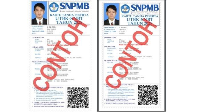 Print Kartu Peserta Ujian SNBT 2025 Kertas Ukuran A4 - Tribunlombok.com