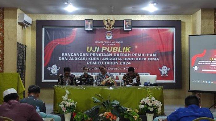 KPU Kota Bima Uji Publik 2 Rancangan Dapil dan Kursi Anggota DPRD untuk Pemilu 2024 ...