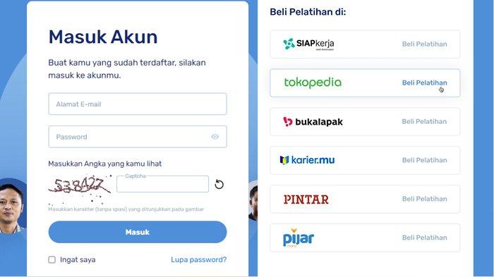 Cara Login Dashboard Kartu Prakerja Lengkap dengan Panduan Beli Pelatihan - Tribunlombok.com