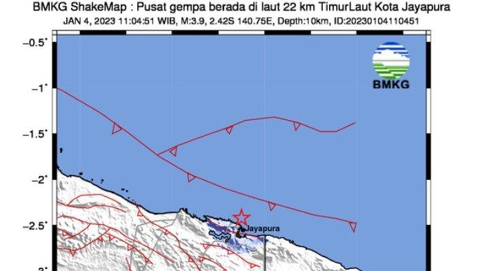 Jayapura Dilanda Gempa Beruntun, Masyarakat Rasakan Puluhan Kali Guncangan - Tribunlombok.com