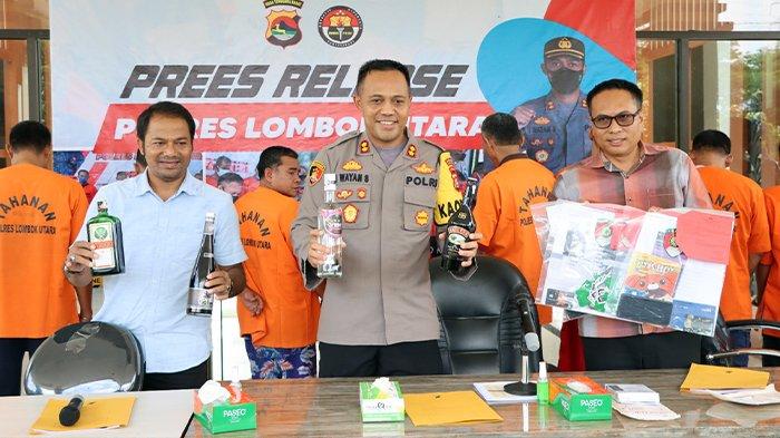 Operasi Pekat Rinjani Polres Lombok Utara Ungkap 4 Kasus Judi Hingga Sita Ratusan Botol Miras ...