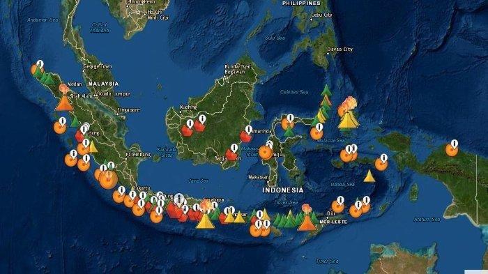Daftar Gunung Api Aktif di Indonesia Berstatus Waspada dan Siaga, Ili Lewotolok hingga Sinabung ...
