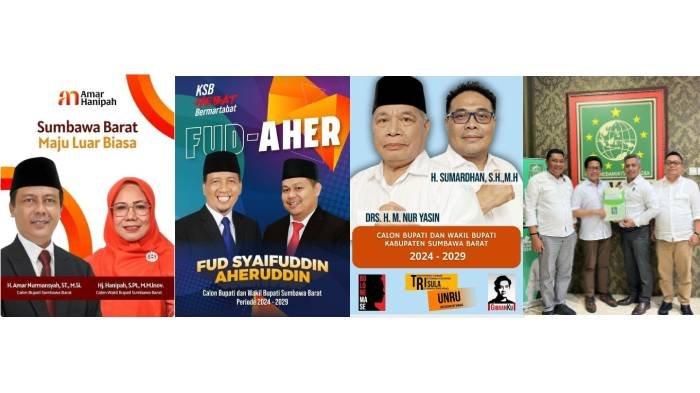 4 Paslon Digadang Maju Pilkada KSB 2024: Amar-Hanipah, Fud-Aher, Nur-Sumardhan, Salim-Nasir ...