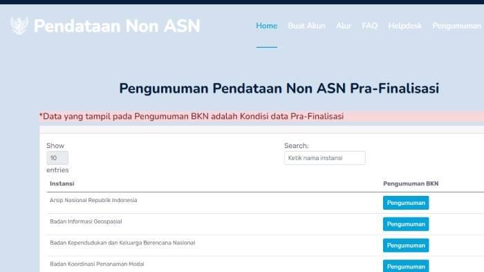 Cek Pengumuman Pendataan Non ASN BKN 2022, Pastikan Penuhi Syarat Daftar - Tribunlombok.com