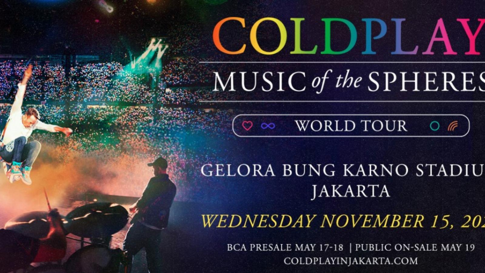 Presale Tiket Konser Coldplay Indonesia Dibuka Satu Jam Lagi di ...