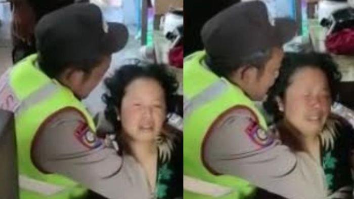 Wanita ini Menangis Usai Dicegah Polisi Akibat Aksi Nekatnya, Dibujuk ...