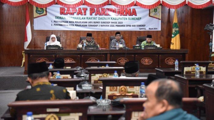 DPRD Sumenep Gelar Paripurna Nota Penjelasan LKPJ Bupati 2023 - Tribunmadura.com
