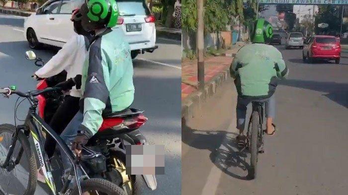 Viral Driver Ojol Kayuh Sepeda Gowes Milik Pelanggan, Sempat Kesusahan ...