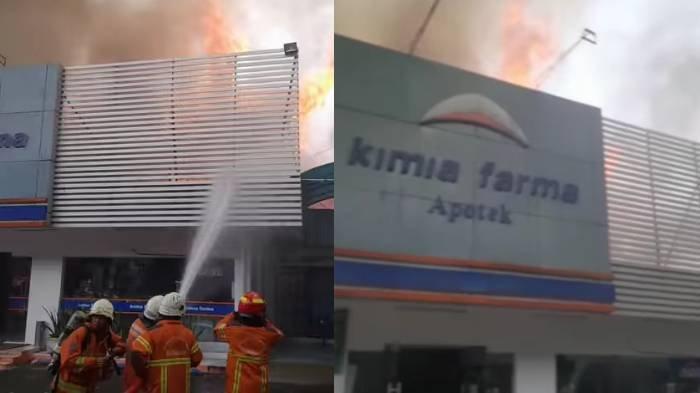 18 Truk Pemadam Kebakaran Dikerahkan ke Apotek Kimia Farma Surabaya yang Terbakar, Diduga ...