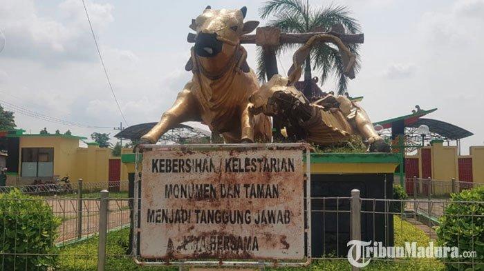Monumen Patung Sapi Kerap di Sumenep Roboh, Dibiarkan Begitu Saja Meski ...