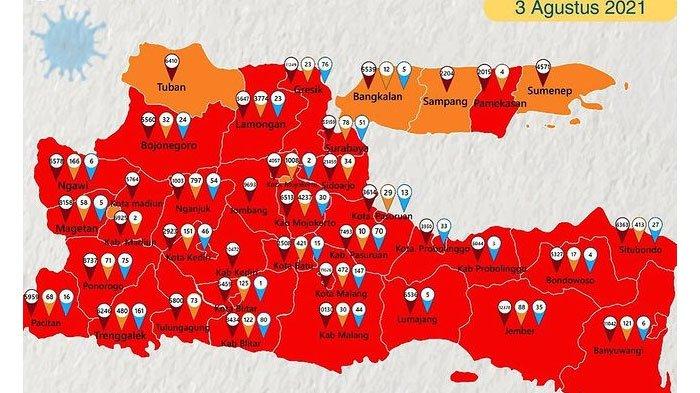 Ada Perubahan Zona Merah di Jatim, Pamekasan Satu-Satunya Daerah Risiko Tinggi Covid-19 di ...