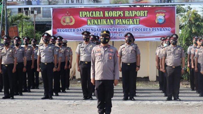 64 Personel Polres Pinrang Naik Pangkat, Satu Orang Kompol dan 4 Orang ...