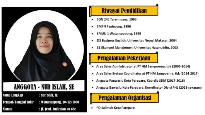 Profil Anggota Bawaslu Nur Islah, Tujuh Tahun Berkarir di Parepare Kini Incar Naik Kelas ke ...