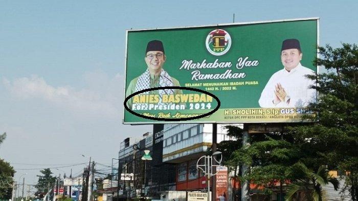 Spanduk Anies Baswedan For Presiden 2024 Tersebar saat Survei Puan Maharani 'Anjlok', PPP ...