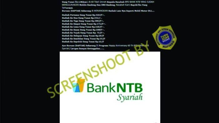 Cek Fakta: Undian Rp1 M dan 60 Tiket Umroh HUT ke-60 Bank NTB Syariah ...