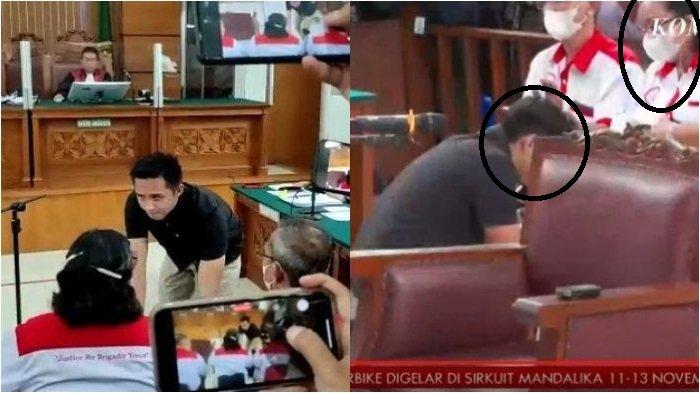 Bharada E Bersimpuh dan Mohon Maaf ke Orangtua Brigadir J di Pengadilan ...