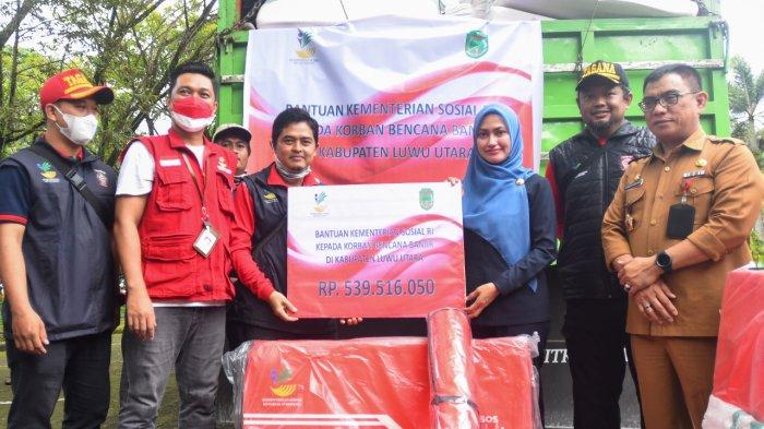 Kemensos Salurkan Bantuan Rp 500 Juta ke Korban Banjir Luwu Utara - Tribun-timur.com