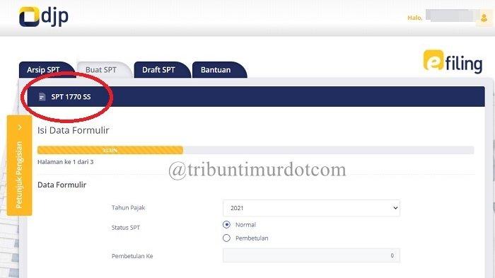 Cara Mengisi SPT Tahunan 1770 SS & 1770 S di djponline.pajak.go.id ...