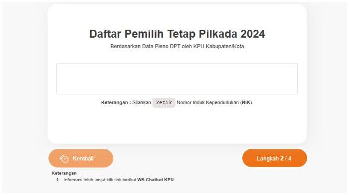Cara Cek DPT Online Pilkada Serentak 27 November 2024, Login ...