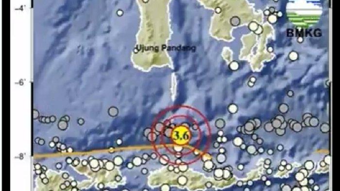 BMKG: Gempa Bumi Magnitudo 3.6 Guncang Selayar, Berjarak Sekitar 129 Kilometer Tenggara - Tribun ...