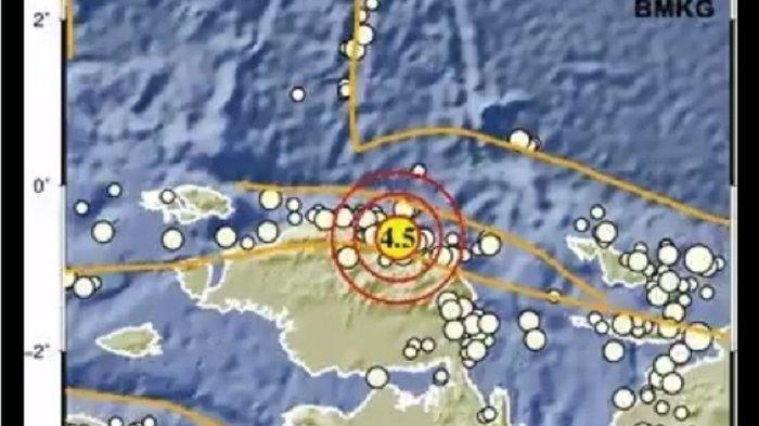 Terkini Gempa Bumi Guncang Papua Barat Senin Malam, Magnitudo 4.5 Cek Info Pusat Gempa Barusan ...