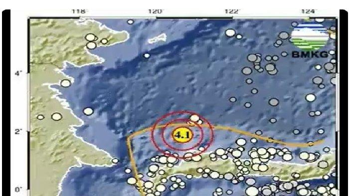 Gempa Bumi Hari Ini Magnitudo 4.1 Guncang Pulau Sulawesi, BMKG: 111 Kilometer Barat Laut ...