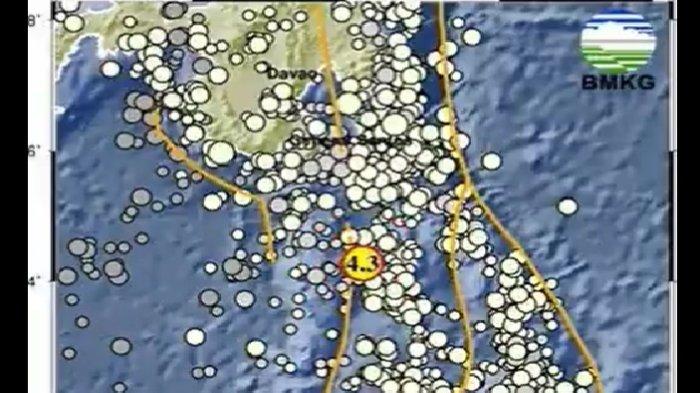 Pusat Gempa Hari Ini, BMKG: Gempa Bumi Magnitudo 4.3 Baru Saja Guncang Pulau Sulawesi - Tribun ...