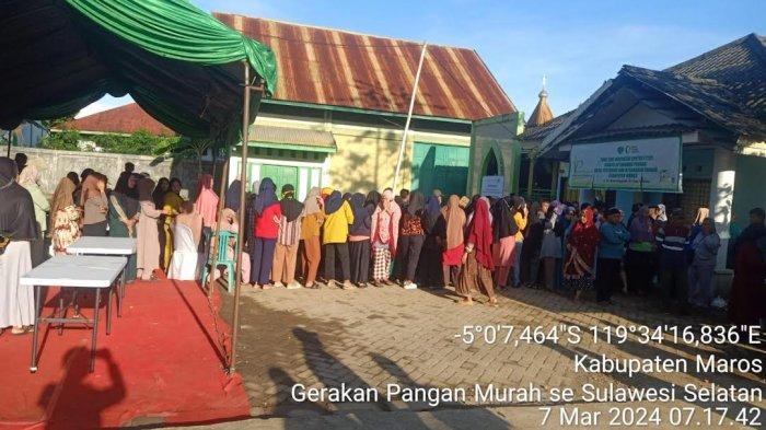 2 Hari 4 Ton Beras Ludes Gerakan Pangan Murah Maros Tribun Timur