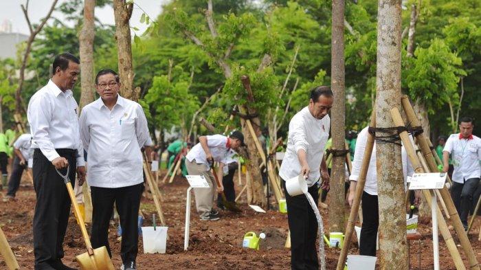 Mentan Amran Dampingi Presiden Gerakan Tanam Pohon Bersama Sebagai Menteri LHK Ad-Interim ...