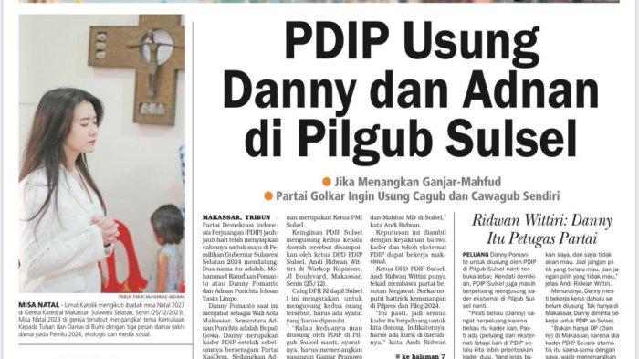 PDIP Usung Danny dan Adnan di Pilgub Sulsel - Tribun-timur.com