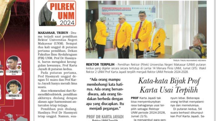 Kata-kata Bijak Prof Karta Usai Terpilih Jadi Rektor UNM - Tribun-timur.com