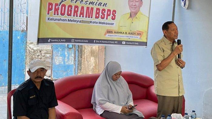 Hamka B Kady Resmikan Program BSPS di Kelurahan Melayu Baru Makassar - Tribun-timur.com