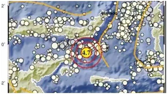 Gempa Bumi Mag 4.7 SR Hantam Dua Kabupaten di Sulut, Baru Saja Terjadi, Cek Lokasi Tepatnya ...