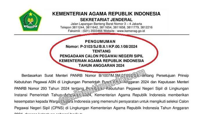 Kemenag Sulsel Buka 742 Formasi CPNS 2024, Berikut Rincian Formasi dan Jabatannya - Halaman all ...