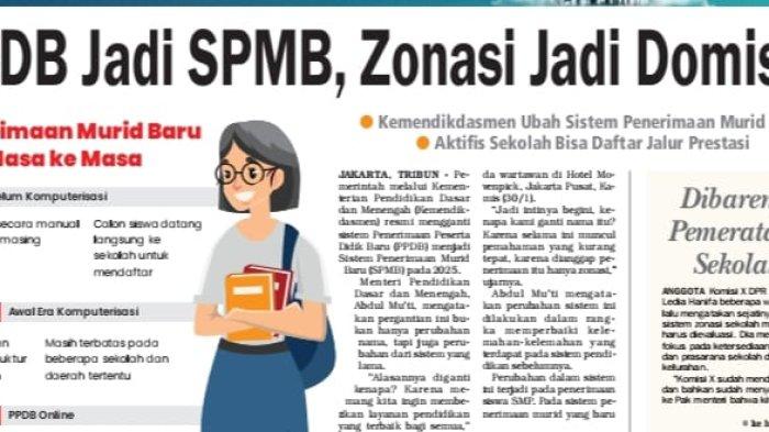 PPDB Jadi SPMB, Zonasi Jadi Domisili - Tribun-timur.com