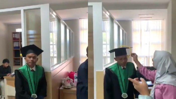 Penyebab Rivaldo Dullah Datang Terlambat, Pede Pakai Toga Lengkap ...