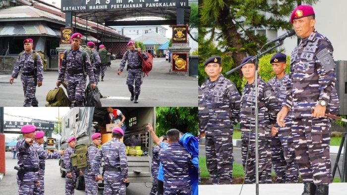 Lantamal VI Makassar Kirim 30 Prajurit Satgas Gulben Bantu Evakuasi Korban Banjir Luwu Sulsel ...