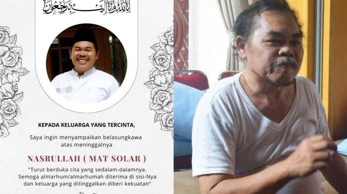Innalillahi! Mat Solar Meninggal, Profil Pemain Bajaj Bajuri 8 Tahun Idap Stroke - Tribun-timur.com