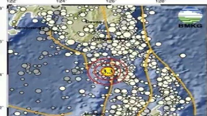 Gempa Bumi Baru Saja Goyang Sulut, BMKG: Magnitudo 3.3 di Timur Laut Tahuna - Tribun-timur.com